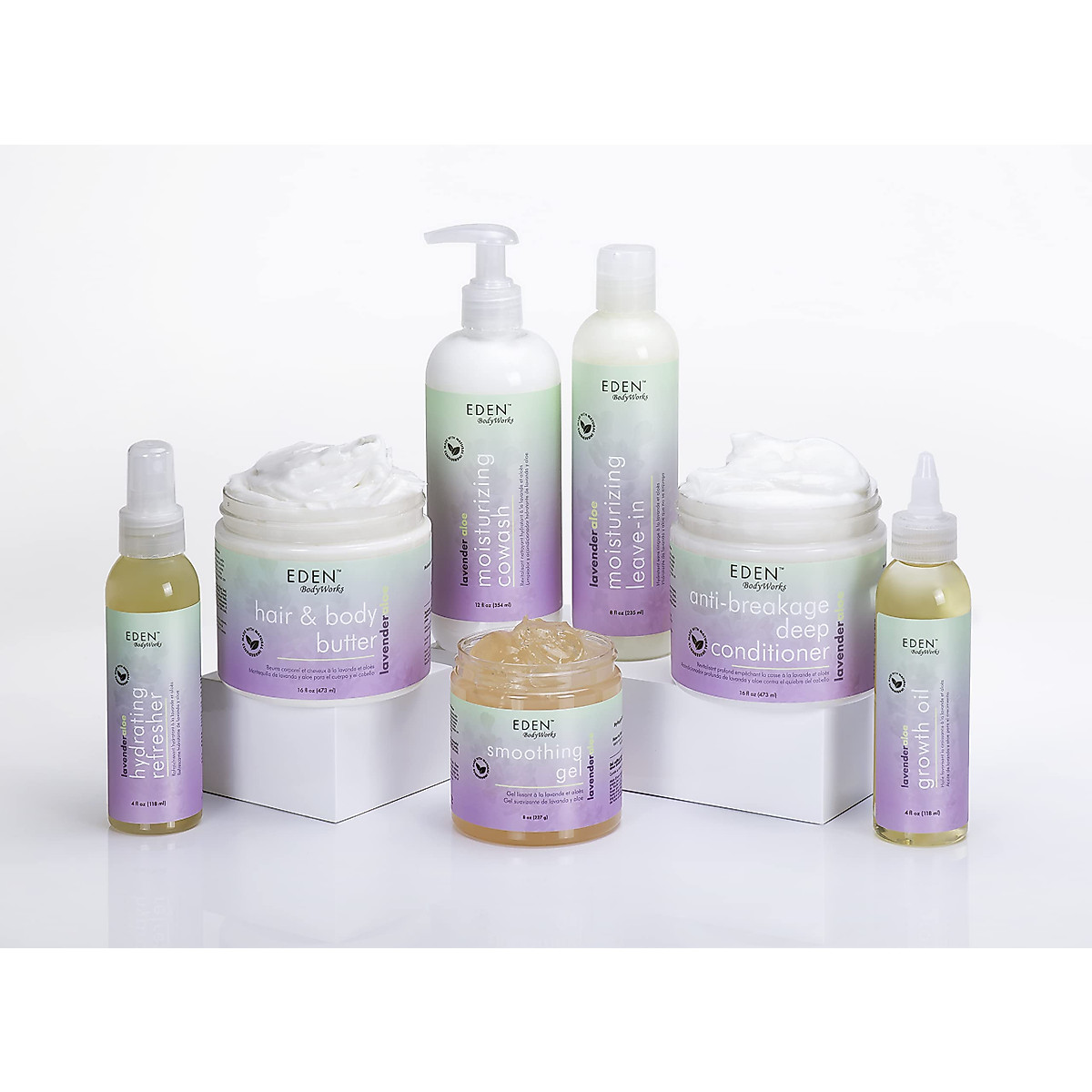 EDEN BodyWorks Lavender Aloe Hydrating Cowash Cleansing Conditioner for Curly Hair, Kinky & Wavy - Remove Buildup & Residue Between Shampooing - 12 oz Jar