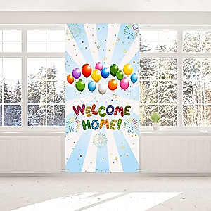 Labakita Welcome Home Door Banner,Welcome Home Door Cover, Housewarming Patriotic Military Decorations, Family Party Supplies, Welcome Back Photo Props