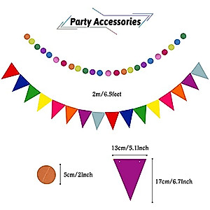 ZERODECO Fiesta Party Decorations Set - Mexican Banners and Table cover, Fiesta Paper Fan and Pompoms, Garlands String and Pennant for Birthday Mexican Cinco De Mayo Coco Themed Party Supplies
