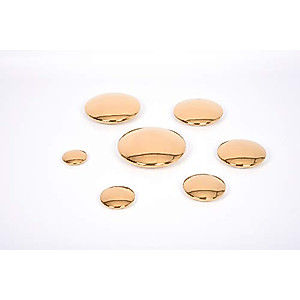 TickiT Sensory Reflective Buttons - Gold - Set of 7 - Ages 0m+ - Mirrored Discs for Babies and Toddlers - Sensory Stacking Toy