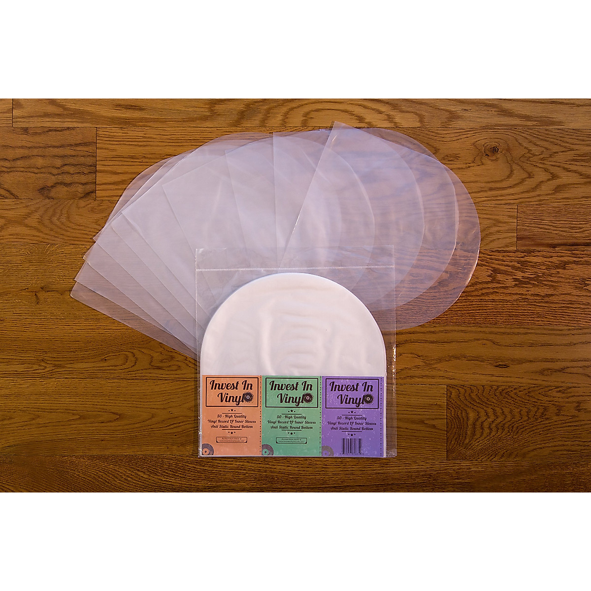 50 LP Inner Sleeves Anti Static Round Bottom 33 RPM 12" Vinyl Record Sleeves Provide Your LP Collection with The Proper Protection - Invest In Vinyl