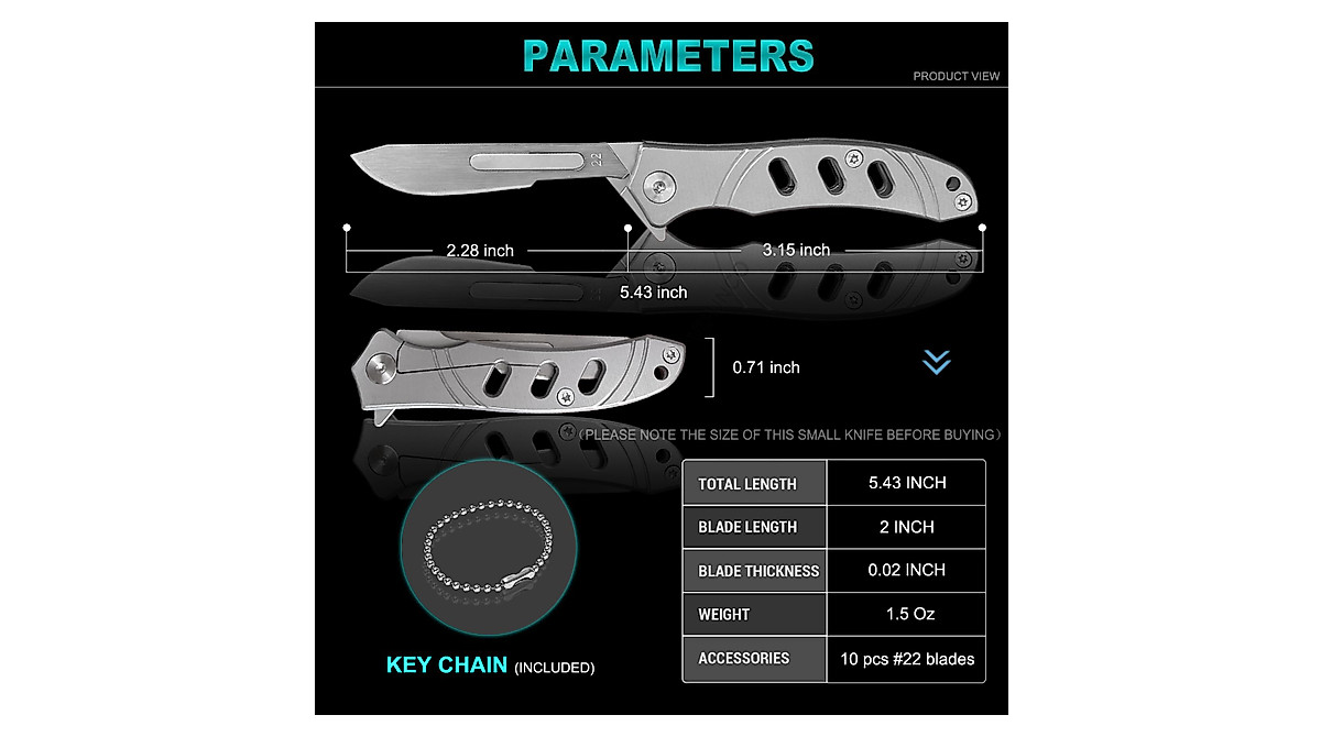 VIFUNCO Folding Scalpel Knife - EDC Pocket Utility Knife