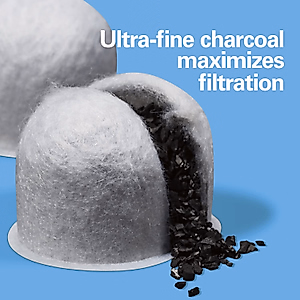 Hamilton Beach Coffeemaker Water Filter Replacement Pods and Handle, Charcoal, 2-Pack