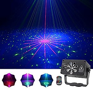 COCO FUN DJ Lights, Disco Party Decorations, Stage Lights Portable Laser Projector for Dance Christmas Halloween Decorations Karaoke Pub KTV Bar Dance Gift Birthday Wedding