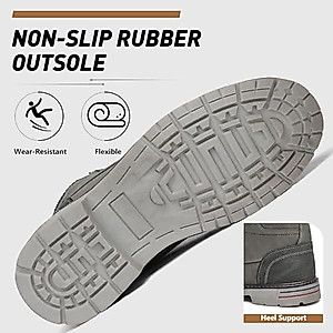 Mishansha Winter Boots for Men Women Waterproof Snow Boots Warm Lined Non Slip Hiking Boot Misty Grey 11.5 Women/10 Men