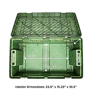 HOMZ Foot Locker Storage Container, Green Camo