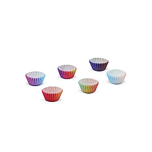 qiqee Jumbo Cupcake Liners 300PCS Gradient Cupcake Cups 6 Designs Cupcake Papers Baking Cups Cupcake Wrappers (Large Size)