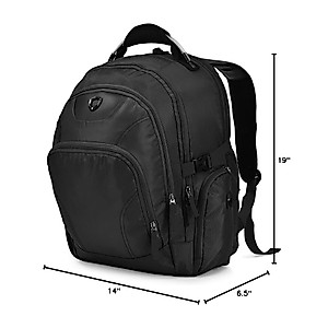 Traveler's Choice Hollin's Trek 19-inch Luggage Backpack, Black