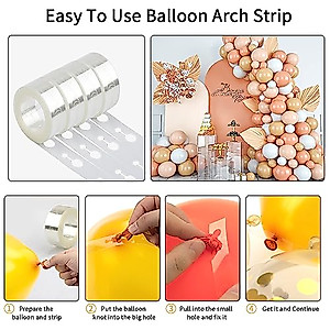 Balloon Arch Kit 12 Rolls Balloon Arch Strip 98.4 Feet Balloon Garland Tape Strip 600 Balloon Dots Glue Balloon Tape and Glue Point for Birthday Party Wedding Baby Shower Arts DIY Balloon Decoration
