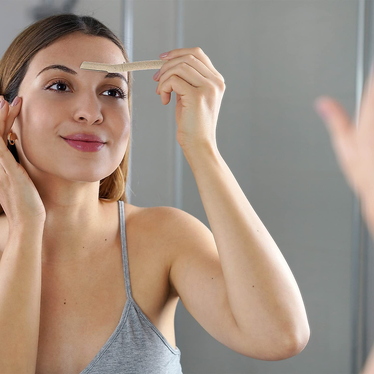 12 Pack Nylea Eyebrow Razor Trimmer [Extra Precision] Eco-Friendly Disposable Facial Hair Shaper Remover, Dermaplaning Dermaplane Shaving Tool - Facial Shave Shaver w/ Precision Cover for Men & Women