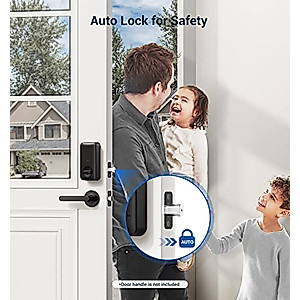 Veise Fingerprint Door Lock, Keyless Entry Door Lock, Electronic Keypad Deadbolt with Keys, Biometric Smart Locks for Front Door, Auto Lock, Anti-Peeking Password, Easy Installation, Oil Rubbed Bronze