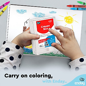 Enday Crayon Box Storage Containers, Clear Crayon Case, Plastic Crayon Boxes for Kids, Cards Small Supplies Organizers Boxes, Snap Closure, 1 Pack