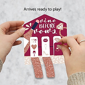 Big Dot of Happiness Vino Before Vows - Winery Bridal Shower or Bachelorette Party Game Pickle Cards - Pull Tabs 3-in-a-Row - Set of 12