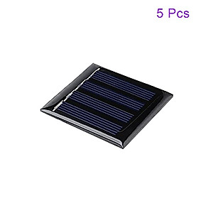 DMiotech 5 Pack 2V 80mA 53.5mm x 53.5mm Mini Solar Panel Cell for DIY Electric Power Project