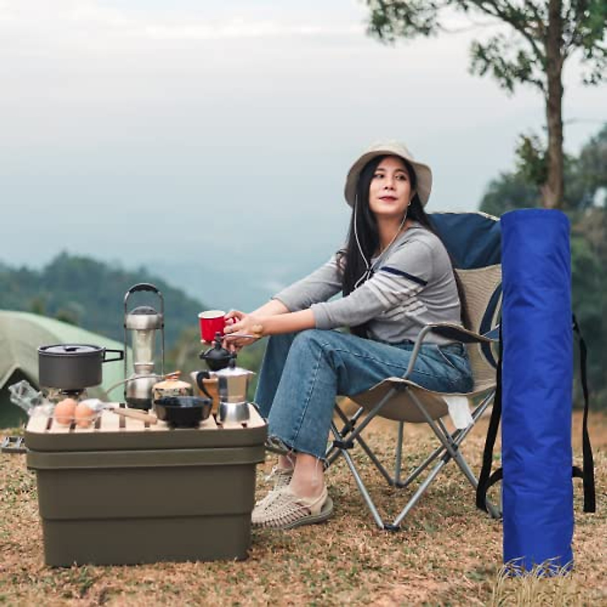 NGIL Royal Blue Solid Color Camp Folding Chair Carry Bag with Non Adjustable Strap and Wide Drawstring Opening (Replacement Bag Only) Please Read Description for Full Details