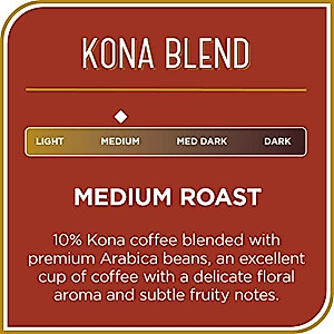 Don Francisco's Kona Blend, Medium Roast, Whole Bean Coffee, 100% Arabica - 18 Ounce Bag