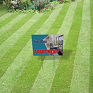 Fastasticdeals Weatherproof Yard Sign for Rent Apartment Advertising Printing A Lawn Garden 24x18 Inches 2 Sides Print