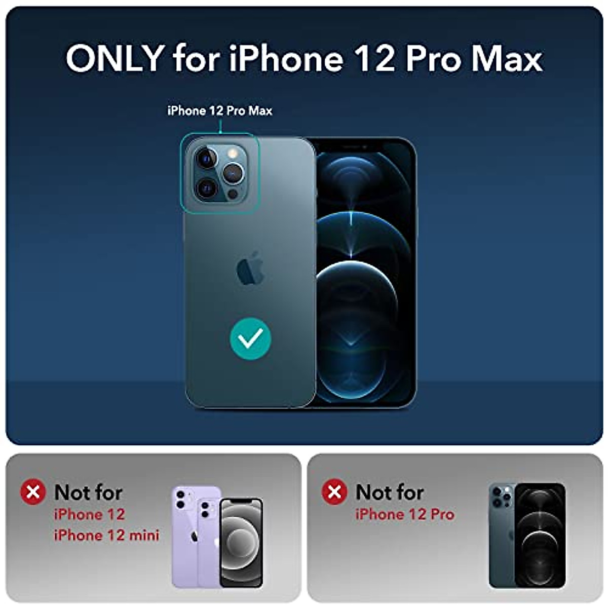 ESR Metal Kickstand Case Compatible with iPhone 12 Pro Max 6.7-Inch [Patented Two-Way Stand] [Reinforced Drop Protection] [Soft and Flexible Back] - Clear