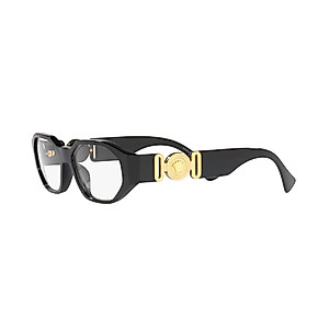 Versace Man Sunglasses Black Frame, Demo Lens Lenses, 56MM