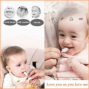 Boyizupha 100 Pcs Baby Disposable Gauze Toothbrush,Baby Tongue Cleaner Newborn,Infant Mouth Oral Care Cleaning Swabs for 0-36 Month