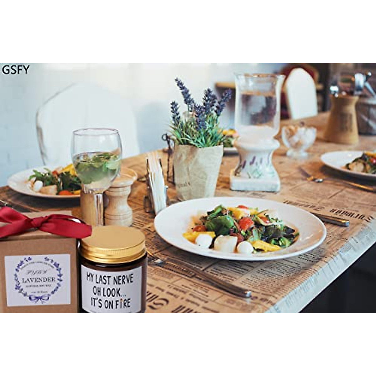 My Last Nerve Candles, Lavender Scented Candles, Funny Birthday Gift for Best Friends, Women, Men, Sister, Mom, Girlfriend, Neighbors