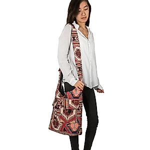 Tribe Azure Hobo Oversize Shoulder Bag Messenger Crossbody Aztec Purse Travel Shopping Beach Market Casual