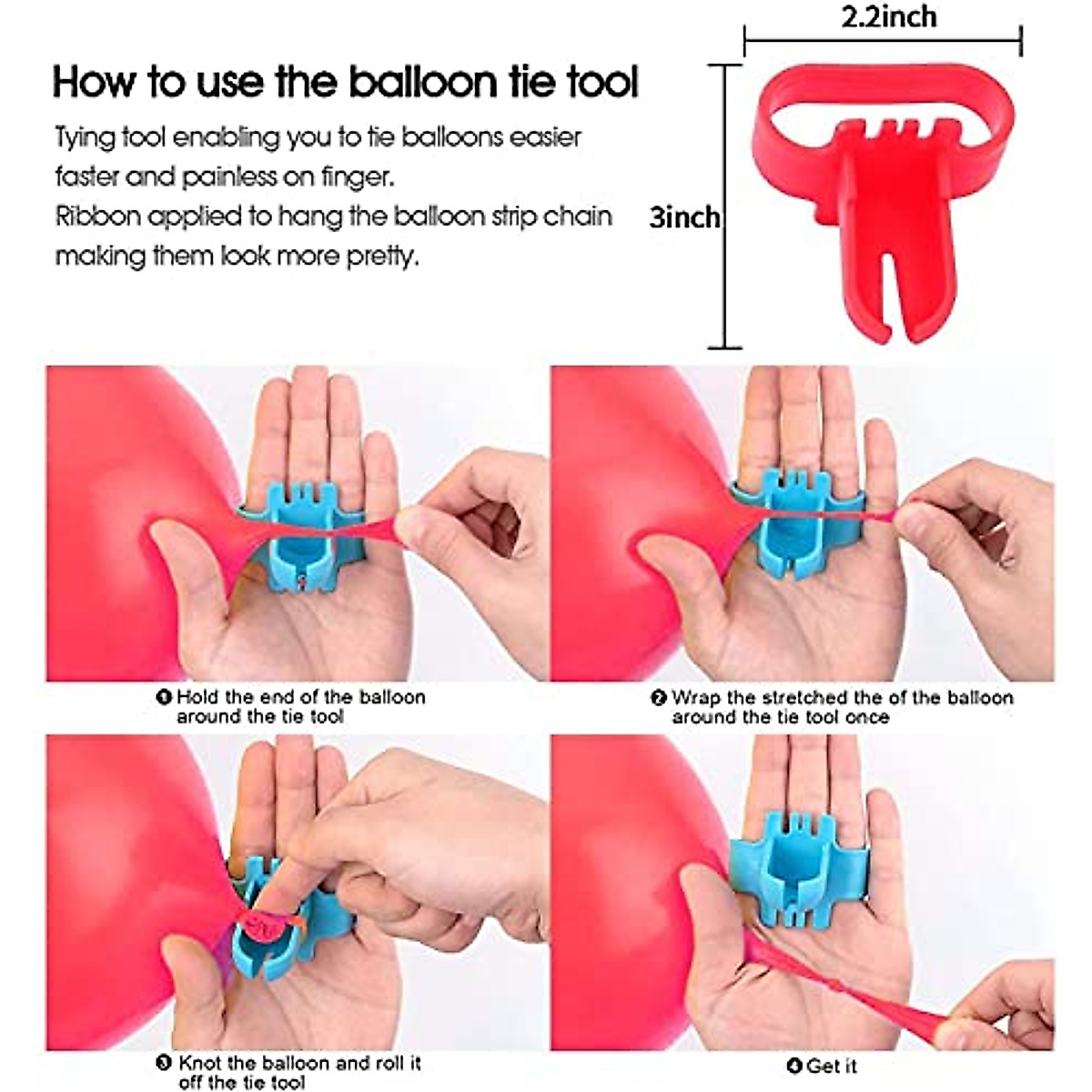 100PCS Red White Blue Balloon Garland Kit for Boys Men Royal Navy Blue Party Decorations Arch Balloons Set with 16ft Balloon Stripe Tape Chain for Birthday Graduations Themed Party Home Decor