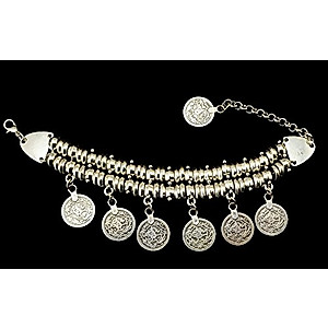 Zealmer Boho Bracelet Set Bohemian Coin Bracelet Tribal Statement Design Hand Bracelet 2 Types