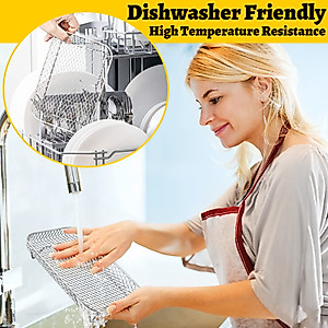 Air Fryer Rack for Ninja Dual Air Fryer Kannino 3pcs Layered Dehydrator Racks Stainless Steel Grilling Rack Rectangle Air Fryer Basket Tray with Clip and Heighten Feet Pad for Double Basket Air Fryers