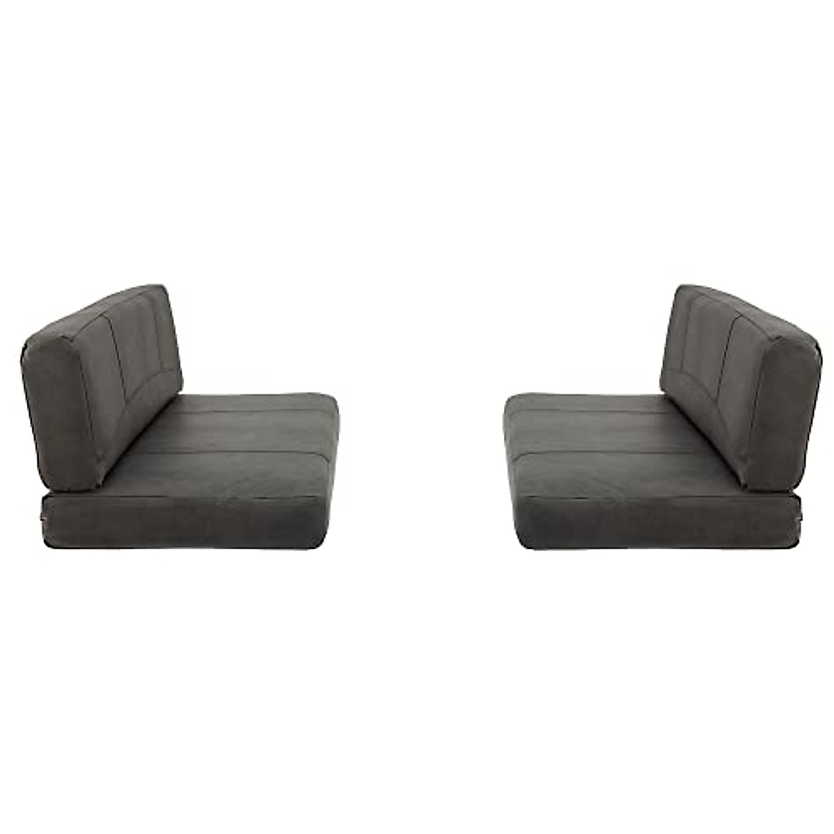 RecPro RV Dinette Booth Cushions with Memory Foam Camper Trailer Bed (Gunmetal, 36")