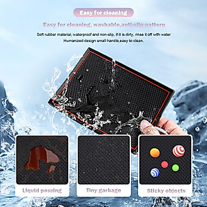 2020-2025 Toyoat Supra GR Center Console Liners Mats Cup Holder Inserts Mats Non-Slip Center 2025 Supra GR Console Shifter Liner Trim Mats Anti-dust Door Pocket Liners Accessories 8 PCS(Red)