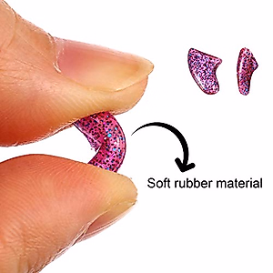 WILLBOND 200 Pieces 20 Color Cat Claw Caps with 10 Pcs Adhesive Glues and 10 Pcs Applicators Cat Claw Covers Cat Nail Tips with Instruction for Pets Cats