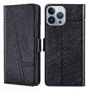 Fansipro Wallet Folio Case for Samsung Galaxy S9 Plus, Premium PU Leather Slim Fit Cover for Galaxy S9 Plus, 3 Card Slots, 1 Transparent Photo Frame Slot, Anti-Dirt, Black