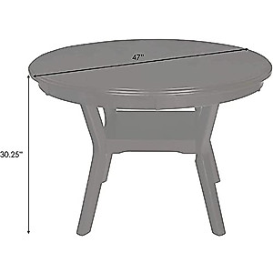 New Classic Furniture Gia 5-Piece Round Dining Set with 1 Dining Table and 4 Chairs, 47-Inch, Gray