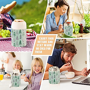 Christmas Green Kids Womens Insulated Food Jar Container with Spoon 17oz/500ml Container For Hot Food Stainless Steel Vacuum Portable Flask Insulated for Office Accessories