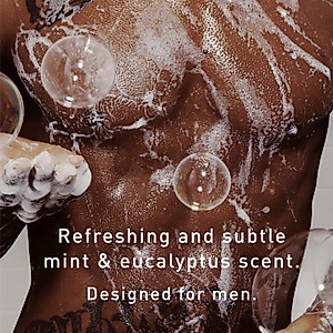 Hawthorne Men’s Exfoliating Mint & Eucalyptus Body Wash | Sulfate Free Body Cleanser | 8 FL OZ