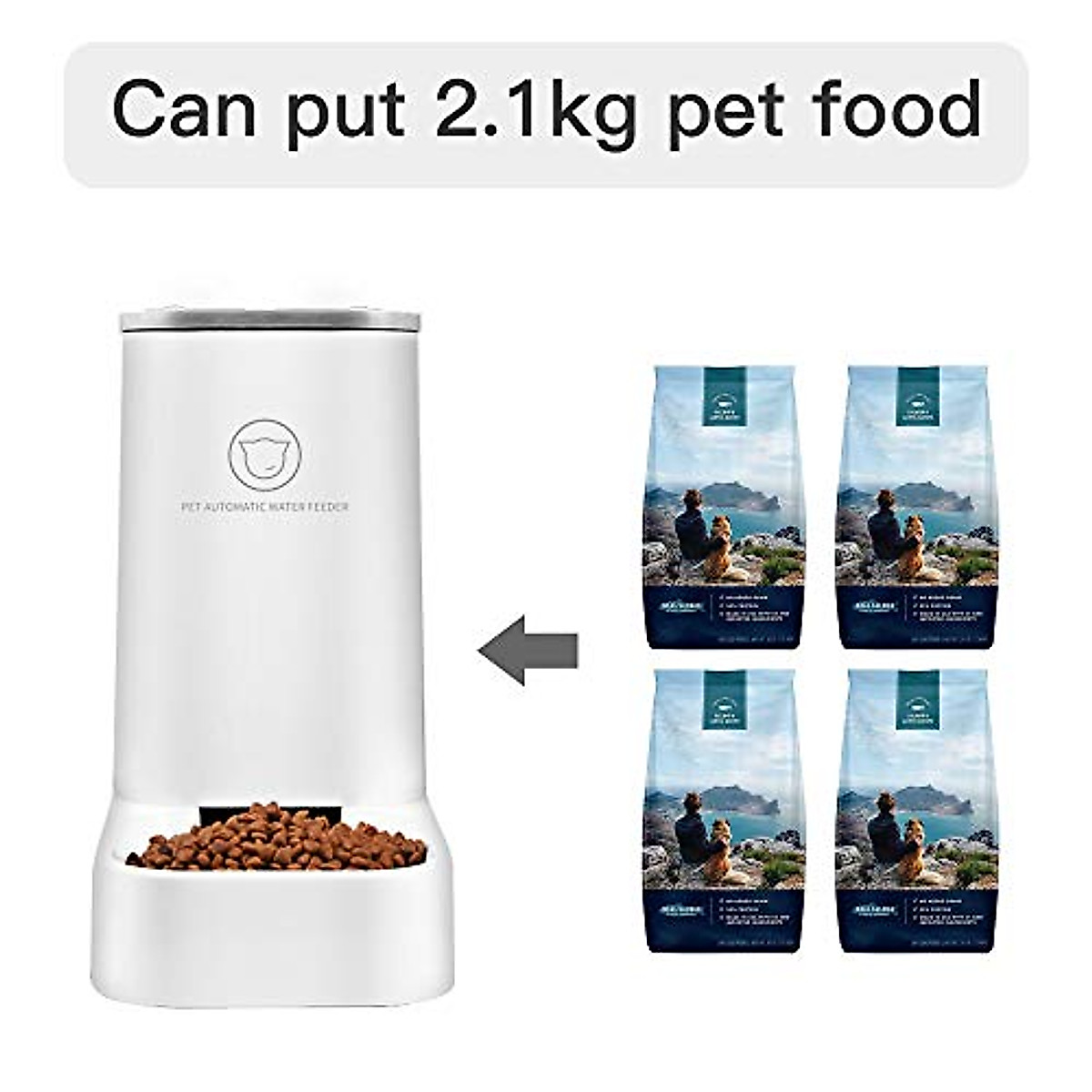 XingCheng-Sport Automatic Pet Feeder Small&Medium Pets Automatic Food Feeder and Waterer Set 3.8L, Travel Supply Feeder and Water Dispenser for Dogs Cats Pets Animals (Food)