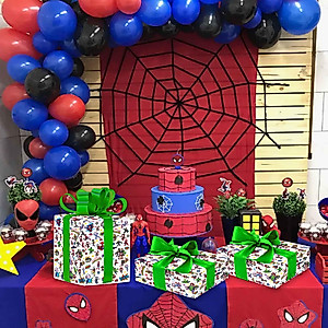 5 Pcs Spidey Wrapping Paper Spidey and His Amazing Friends Gift Wrap Bulk Art Paper Folded Flat for Baby Shower Spidey and His Amazing Friends Birthday Party Decorations Wedding DIY Crafts Gift