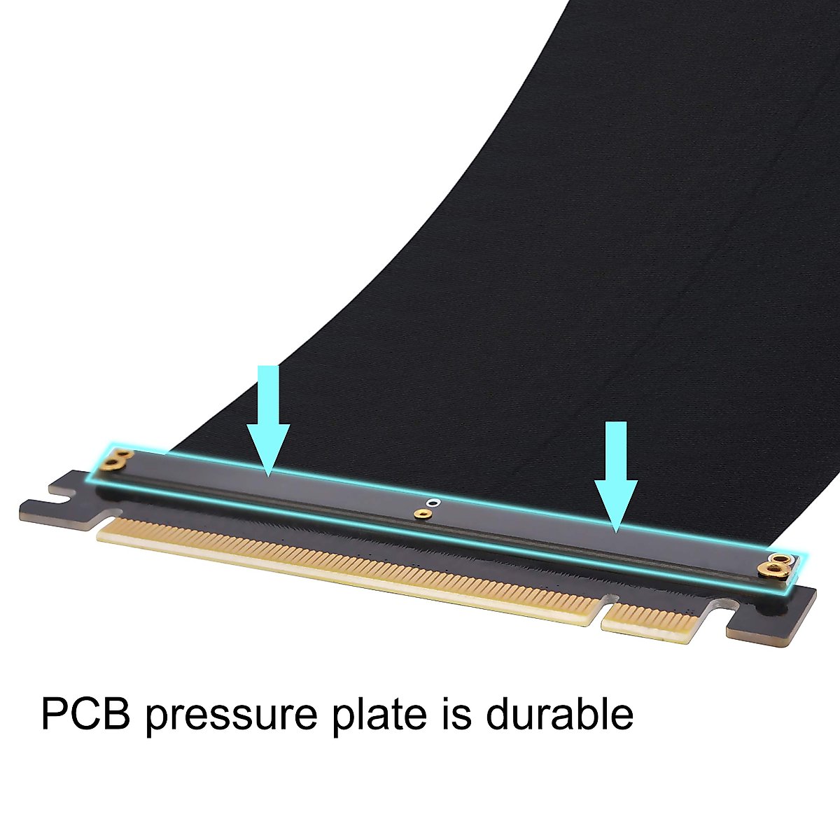 EZDIY-FAB New PCI Express 16x Flexible Cable Extension Port Adapters, High Speed PCIE Riser Cable 90 Degrees, Fit with FD R6 Case -20cm