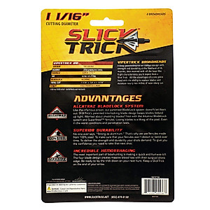 Slick Trick Viper 100 GR Broadhead (Pack of 4), 1-1/16", Black
