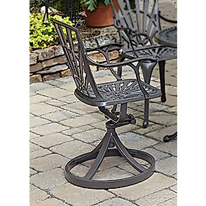 homestyles 6661-53 Outdoor Swivel Rocking Chair, 21.25Lx24Dx36.25H, Taupe