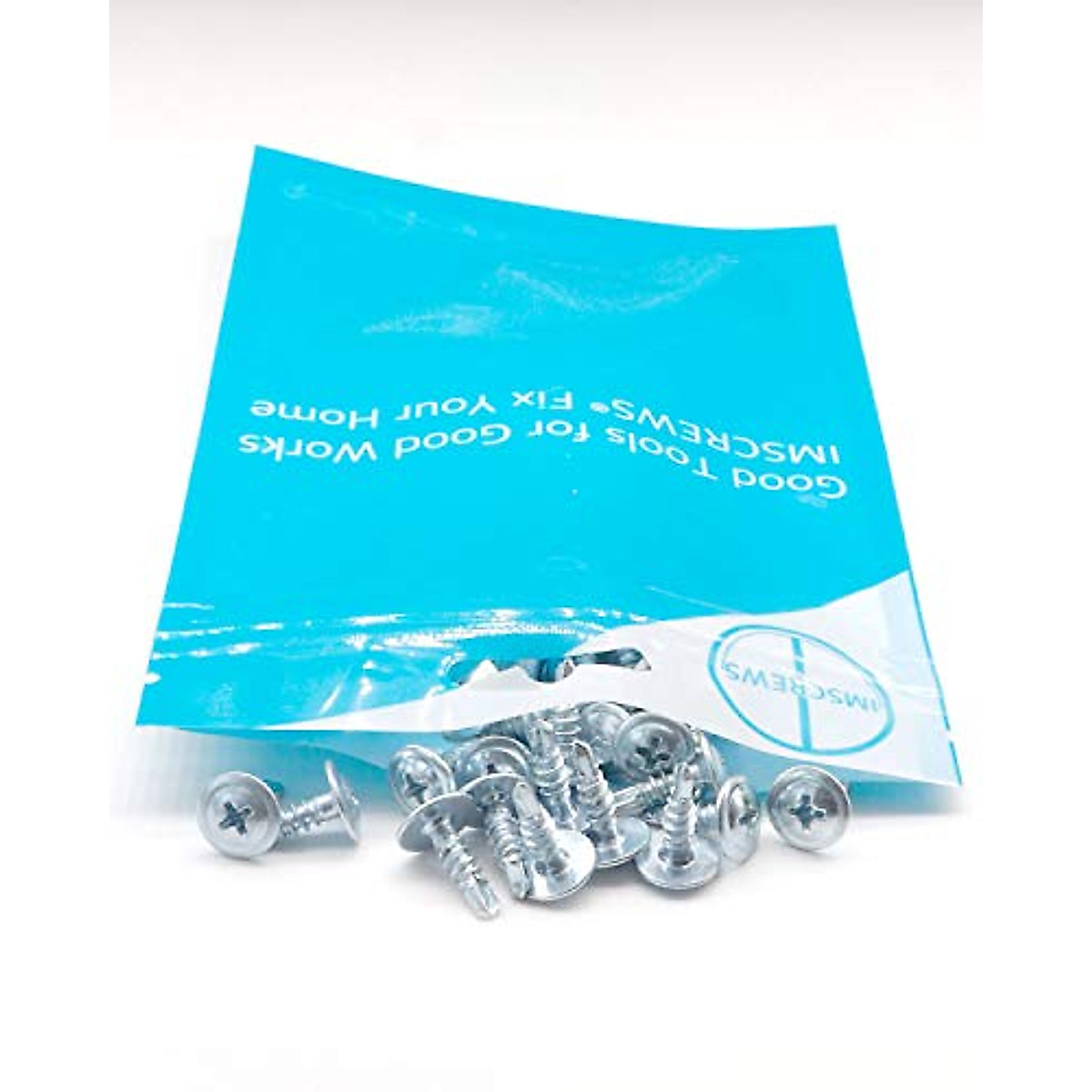 IMScrews 50pcs #7 x 1/2" Self Drilling Truss Head Screws Standard Thread Wood Work MDF Zinc