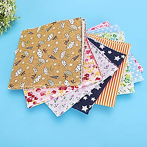 Fabric Bundle, Clear Lines Printed Fabric Needlecrafts Cloth for Hand-Made Sewing for Wallets for Baby Clothing