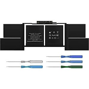HBFVG A1990 A1953 Laptop Battery Replacement for MacBook Pro 15 Inch A1990 (Mid 2018 2019) EMC 3215 3359(11.4V 84.36Wh 7400mAh)