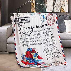 uMtsalane Gifts for Mom, Mothers Day from Daughter Son, Mom Gifts, Birthday Gifts for Mom, Mother Gifts, 70" x 55" Light Throw Blanket