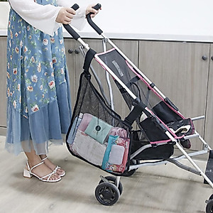 Toyvian Baby Stroller Organizer Stroller Mesh Net Hanging Bag Accessories Bag for Diaper Bottle Baby Toys Phone