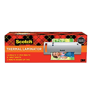 Scotch Thermal Laminator Combo Pack, Includes 20 Letter-Size Laminating Pouches, Holds Sheets up to 8.9" x 11(TL902VP)