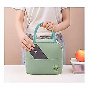 Lunch Bag, CottBelle Insulated Lunch Bag Simple Large Waterproof Meal Container Adult Kids Lunch Tote Bag For Men or Women College Work Picnic Hiking Beach Fishing (Green, Small)