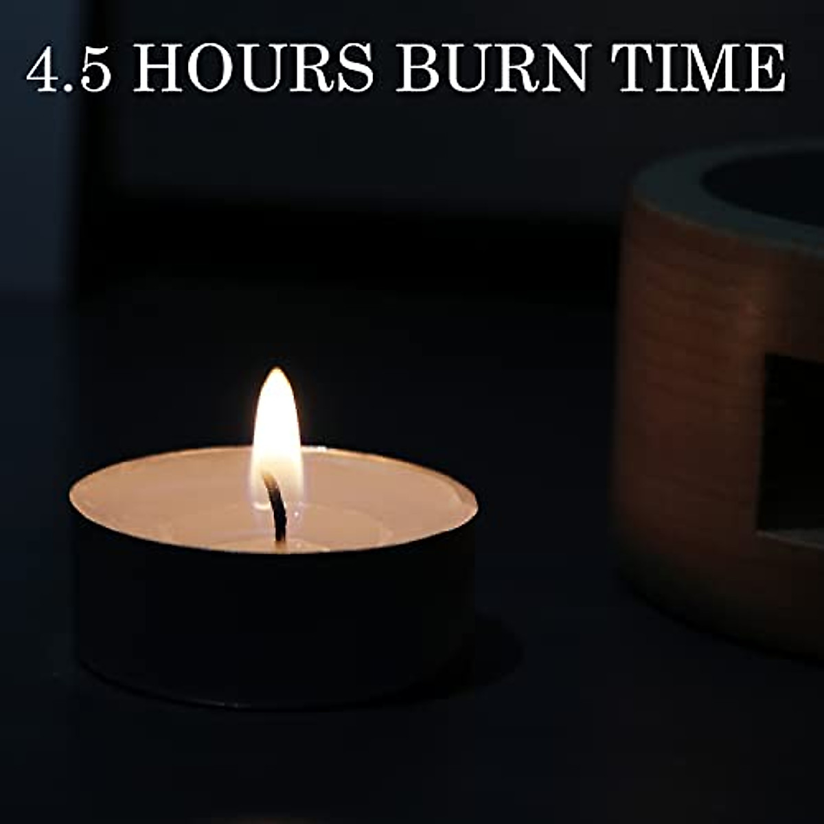 10 Pack Tealight Candles Smokeless Unscented Small Tea Lights Candles Bulk 4.5 Hours Burn Time Dripless Paraffin Tea Candles for Shabbat, Weddings, Home Decorative, Wax Seal Warmer, White