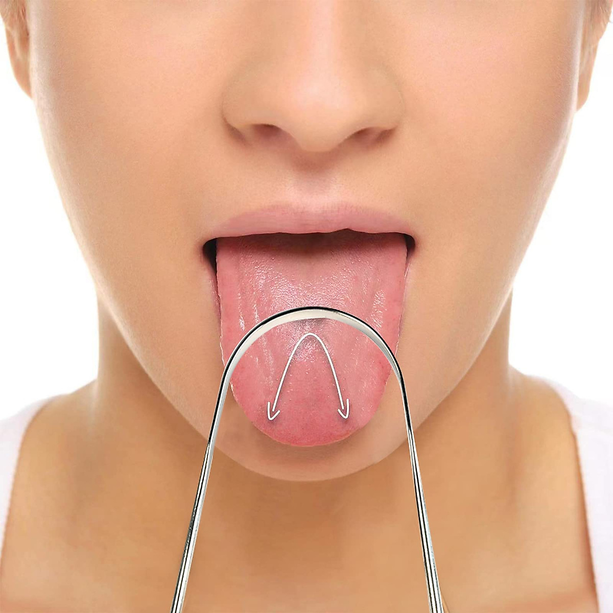 Tongue Scraper Stainless Steel Tongue Cleaners Reduce Bad Breath Metal Tough Scrapers Reduce Bad Breath and Fresh Breath for Kids And Adults